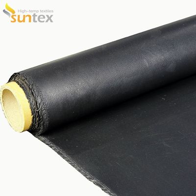 Black Neoprene Coated Glass Cloth For Flexible Connector Weather ...