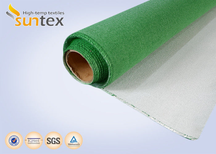 Fire Resistant Fiber Glass Fabric Water And Oil Resistant PU Coated ...