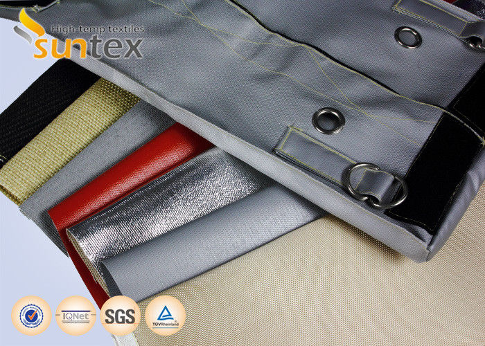 32 oz Red Silicone Fiberglass Industrial Fire Blanket Roll Heavy Duty ...