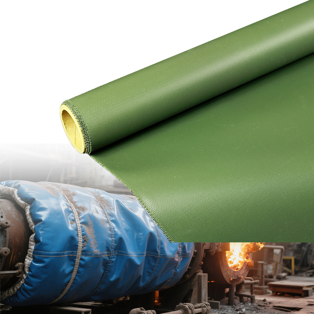 E-Glass Silicone Rubber Coated Fiberglass Fabric with 50 m / 100 m Roll ...