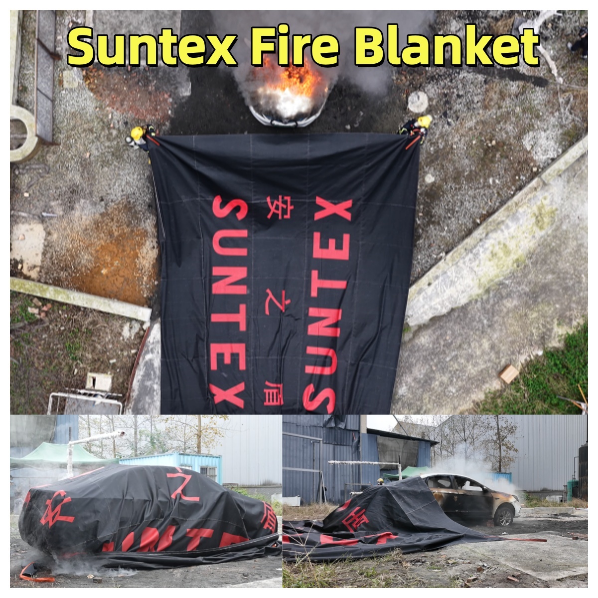 Suntex Flexible EV Car Fire Blanket for Lithium-Ion Battery Fire ...