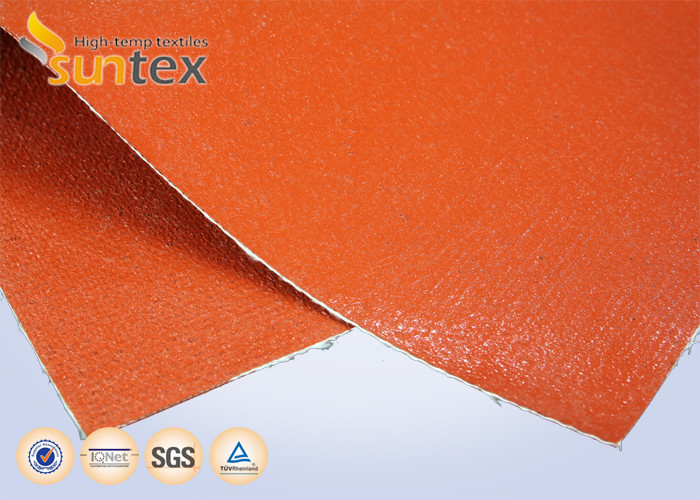 960 G/sqm Red Silicone Coated Fiberglass Fabric For Heat And Cold ...