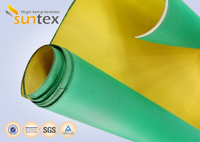 Fire Resistant Fiber Glass Fabric Water And Oil Resistant PU Coated ...