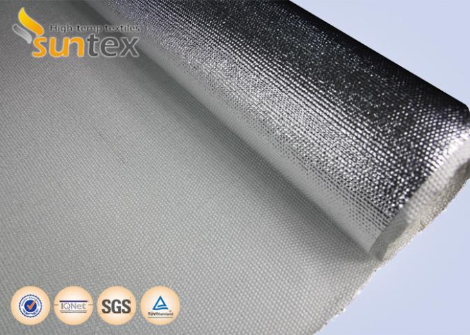 Non Combustible Aluminum Foil Fiberglass Cloth 1.3mm Laminated Heat ...